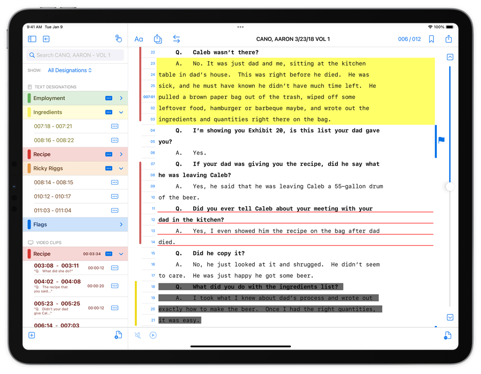 TranscriptPad - Legal Transcript Review Software